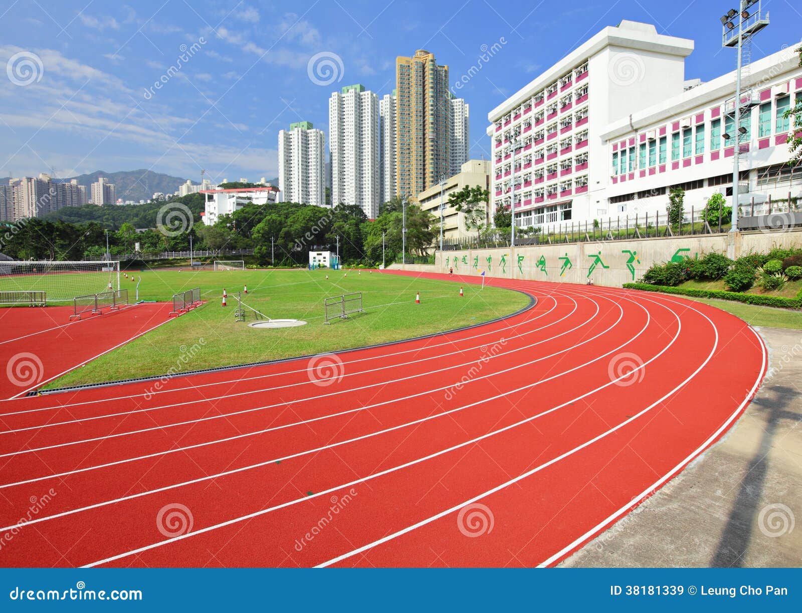 Sport Running Track in Stadium Stock Image - Image of athletics, race ...
