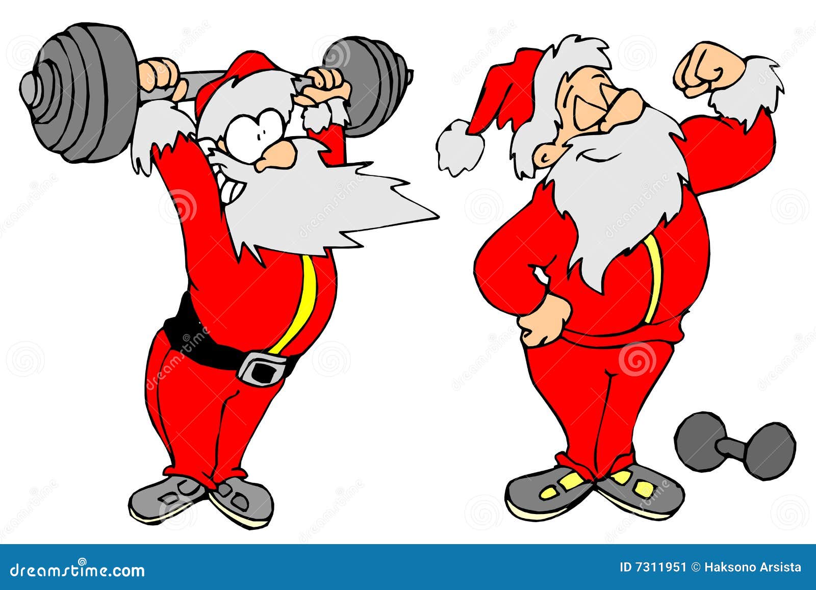 Sport santa stock illustration. Illustration of claus - 7311951