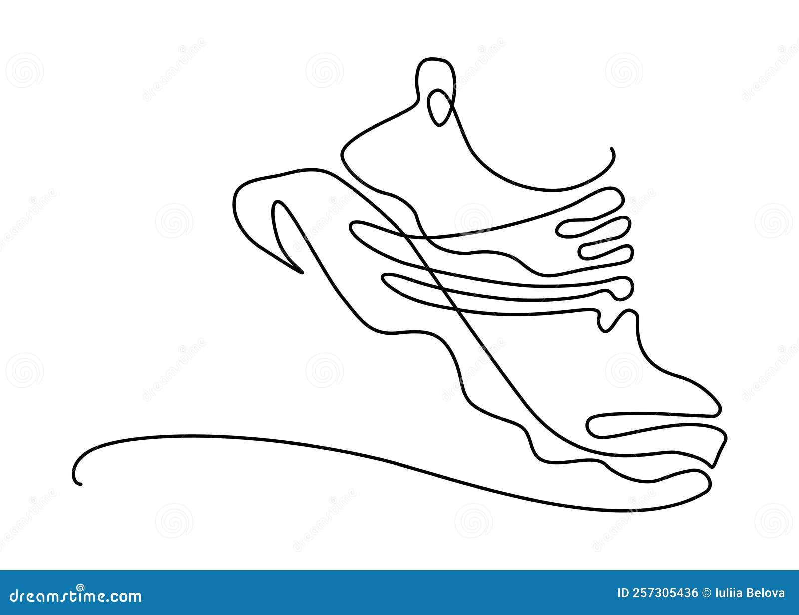 Sport Shoes. Sneakers. Continuous Line Drawing Stock Vector ...
