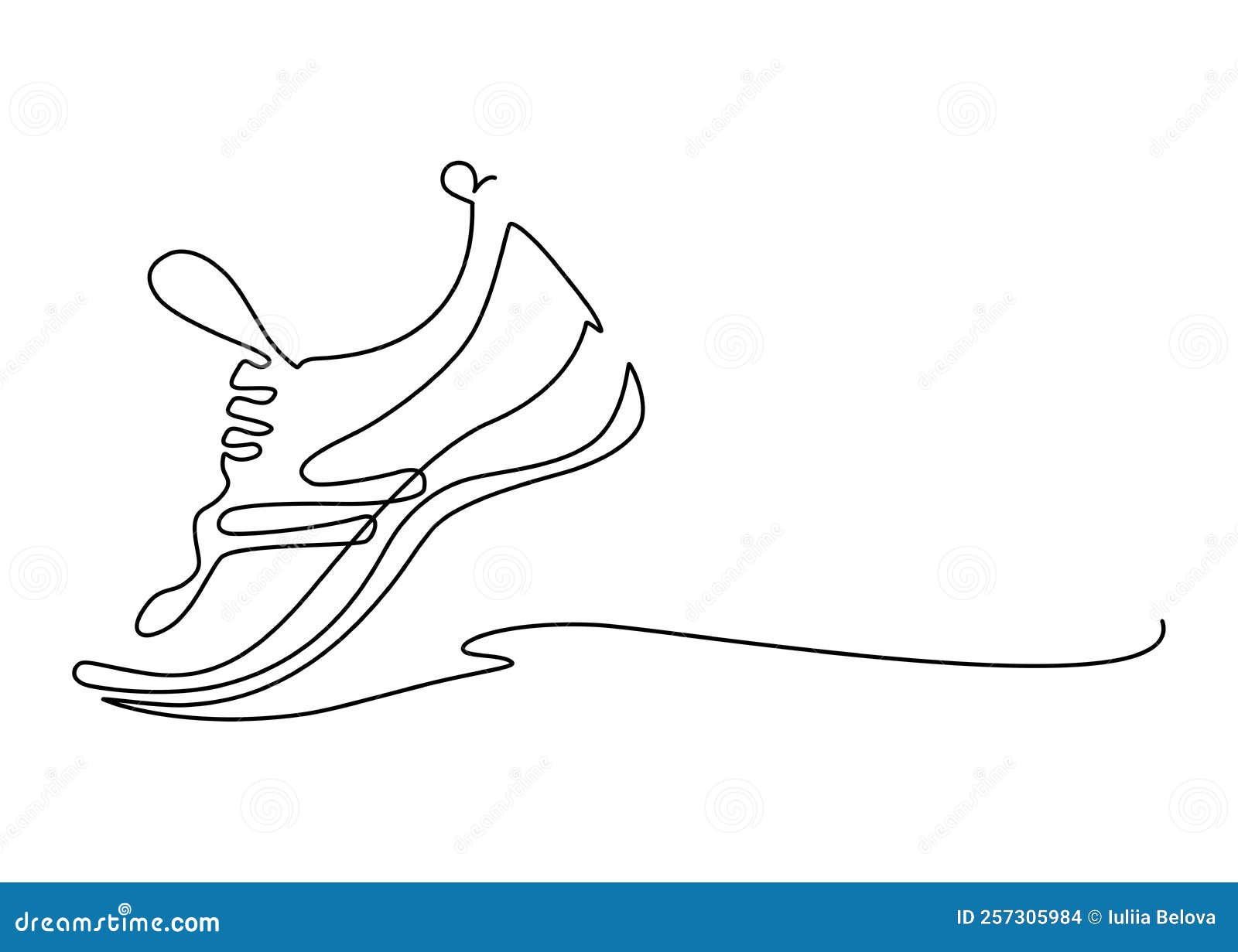 Sport Shoes. Sneakers. Continuous Line Drawing Stock Illustration ...