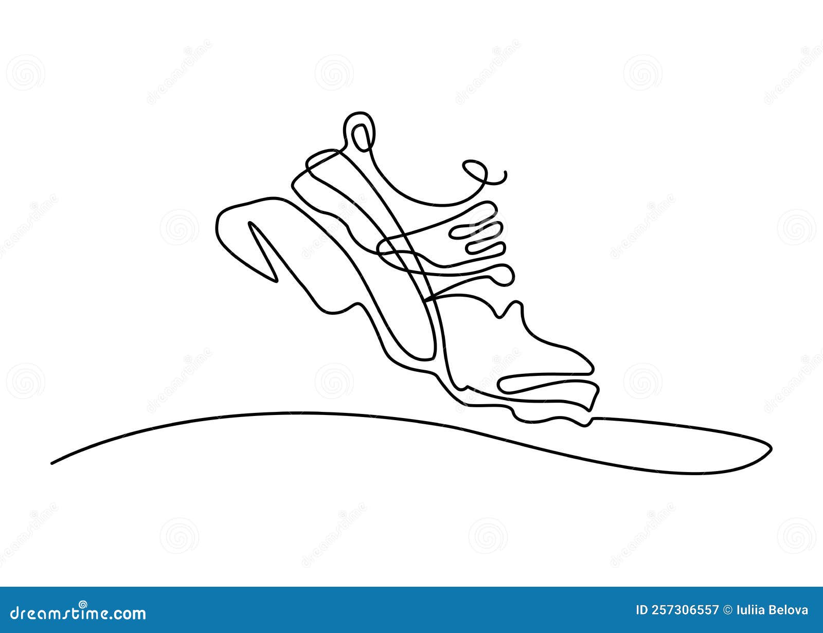 Sport Shoes. Sneakers. Continuous Line Drawing Stock Vector ...