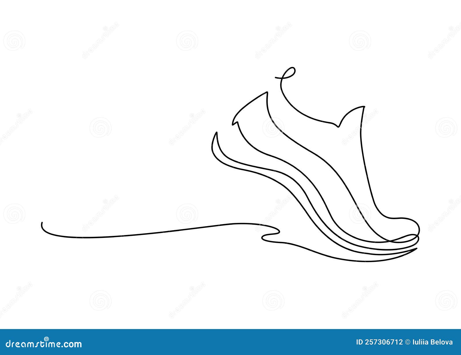 Sport Shoes. Sneakers. Continuous Line Drawing Stock Vector ...