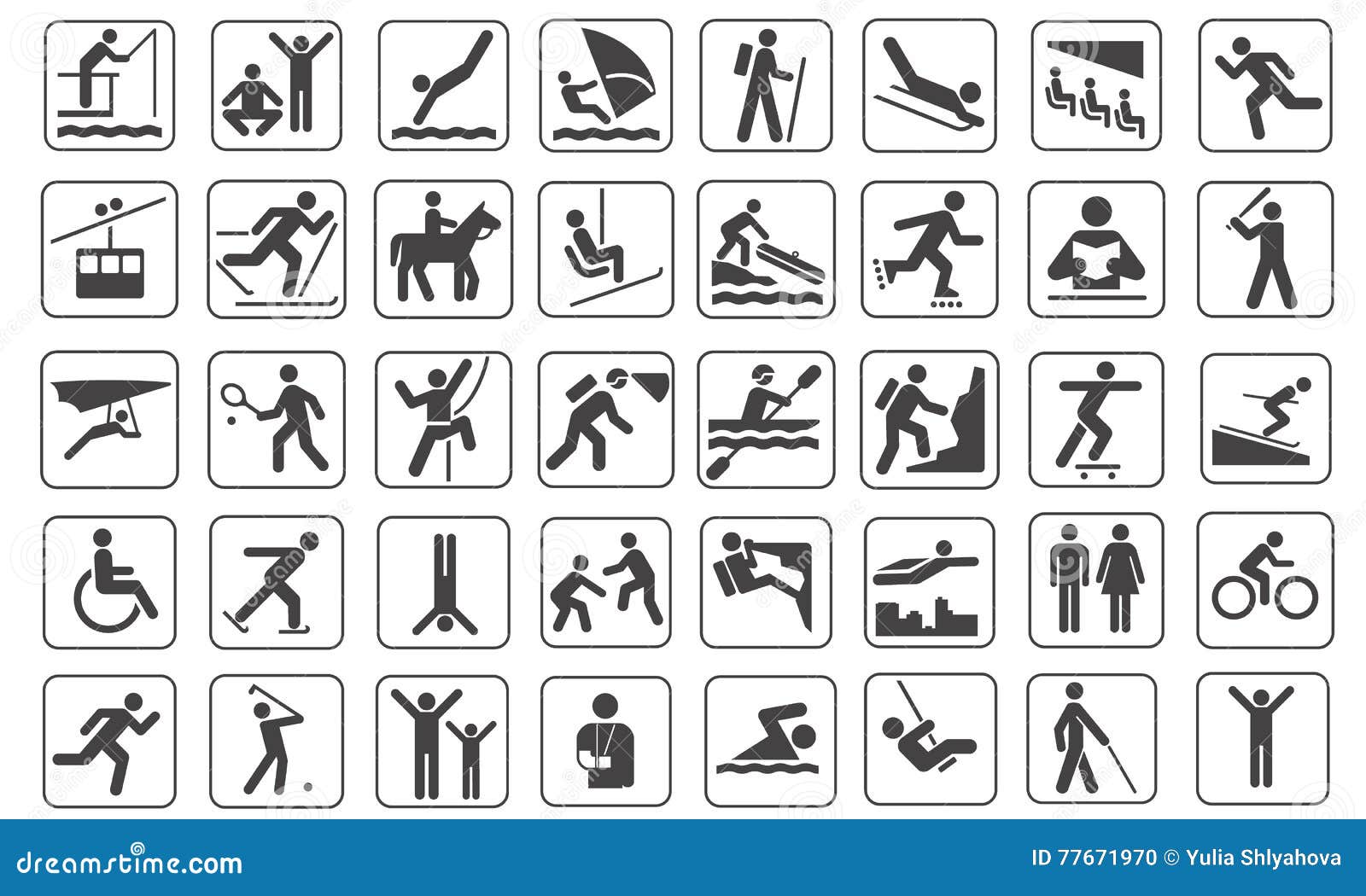 Sport sign vector stock vector. Illustration of swim - 77671970