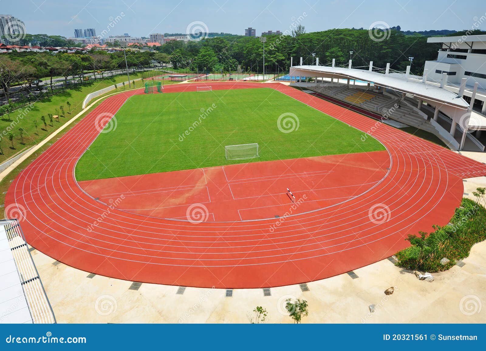 SPORT STADIUM WITH RUNNING TRACKS STRIP Stock Image | CartoonDealer.com ...