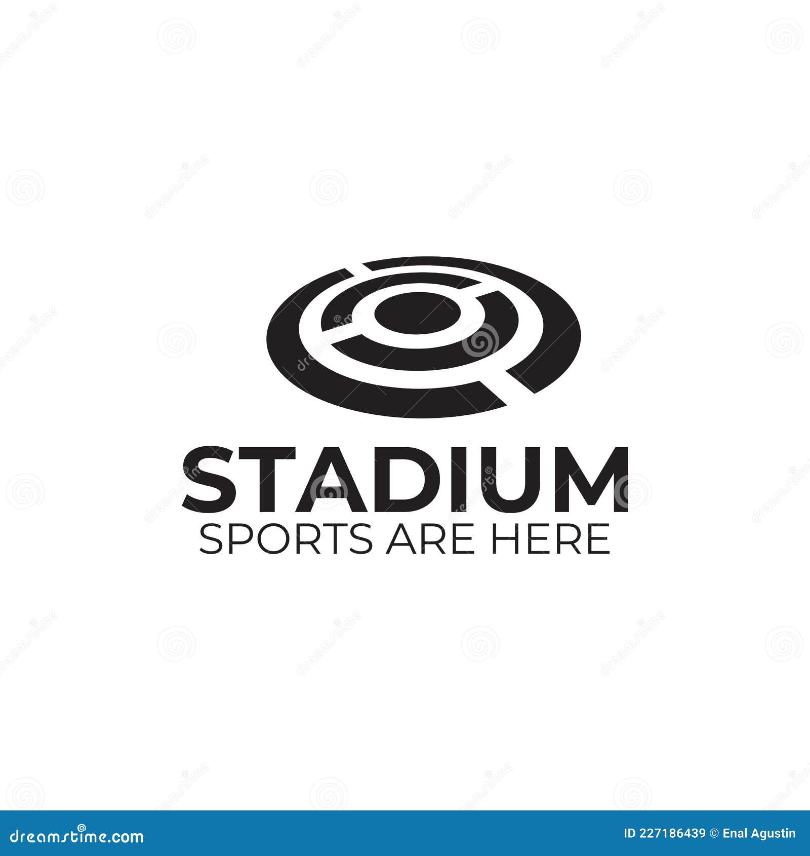 Sport Stadium Logo Design Template Stock Vector - Illustration of ...