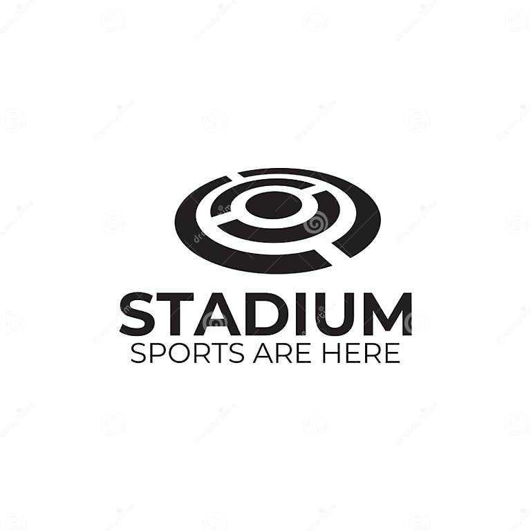 Sport Stadium Logo Design Template Stock Vector - Illustration of ...