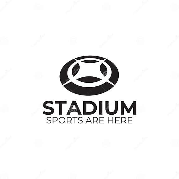Sport Stadium Logo Design Template Stock Vector - Illustration of ...