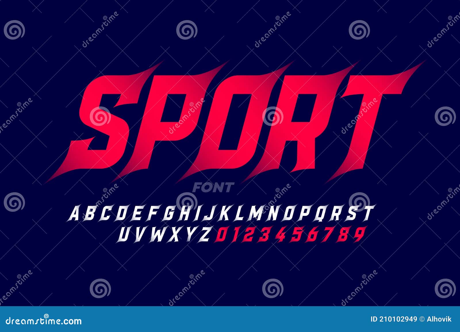 Sport style font stock vector. Illustration of alphabet - 210102949