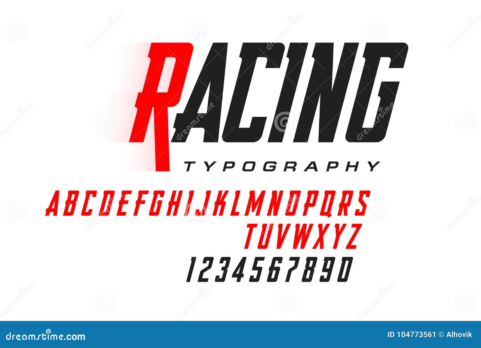 Sport style modern font stock vector. Illustration of contemporary ...