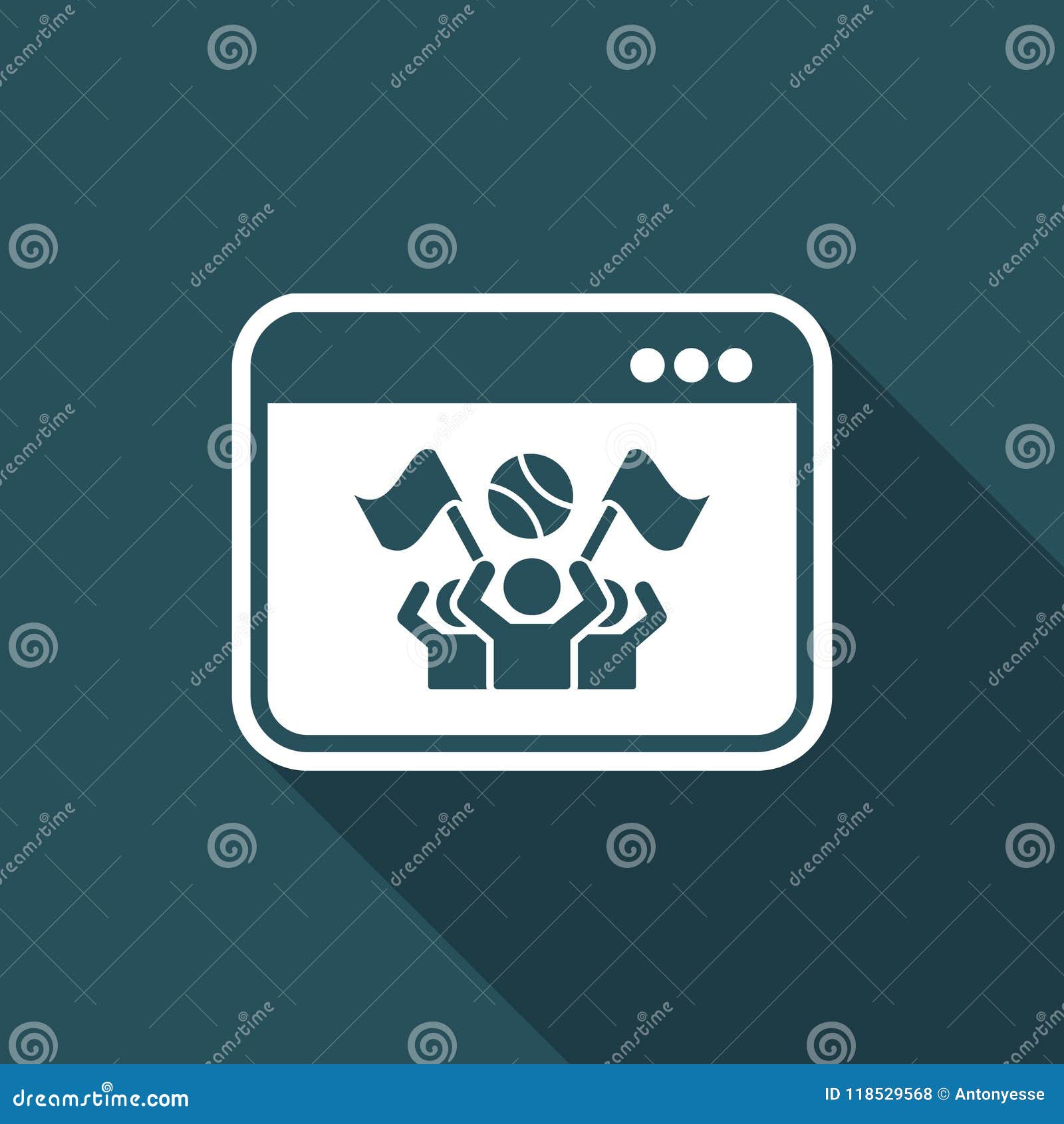 Sport Supporters - Vector Icon for Computer Website or Application ...