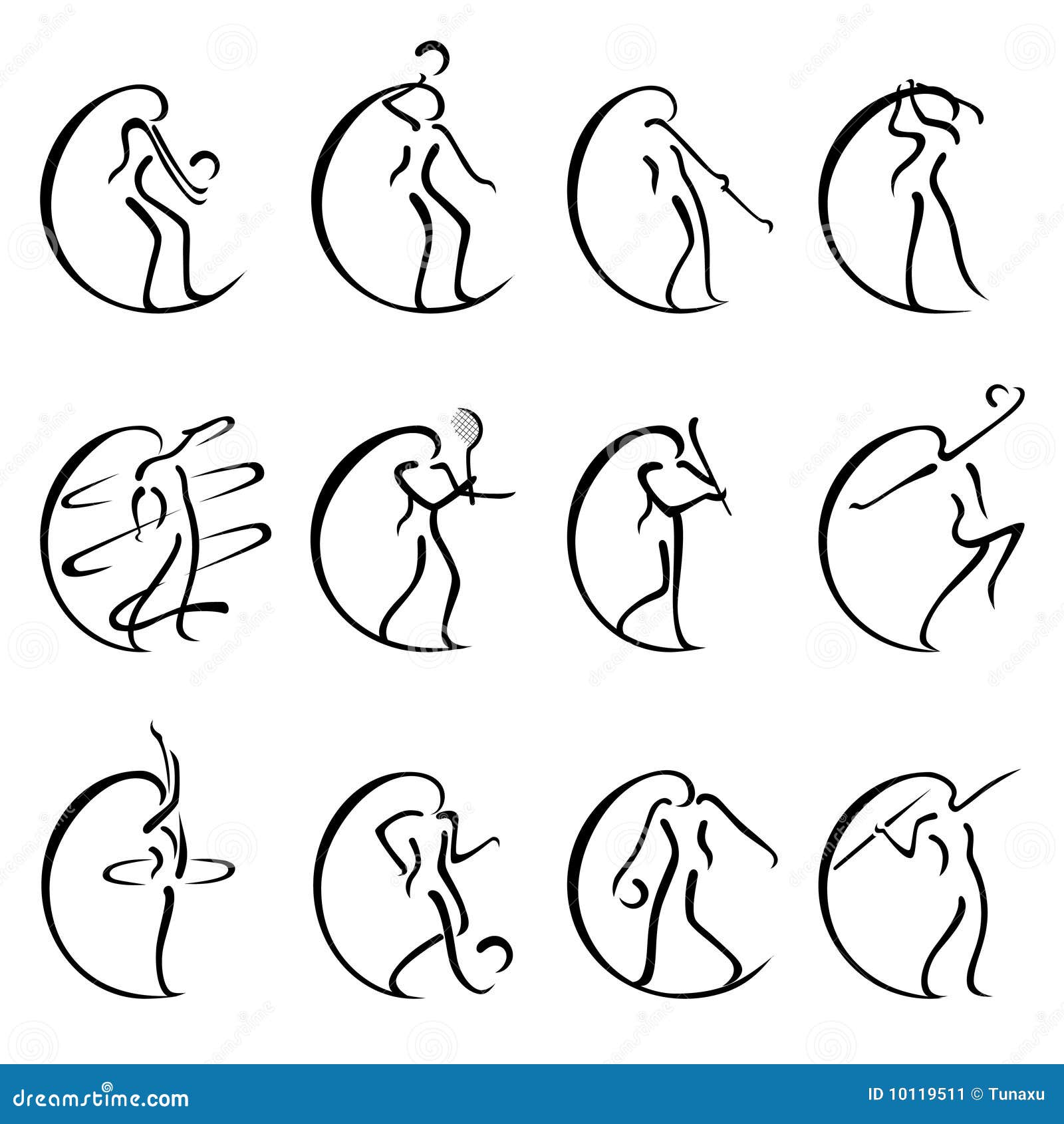 Sport symbols stock vector. Illustration of football - 10119511