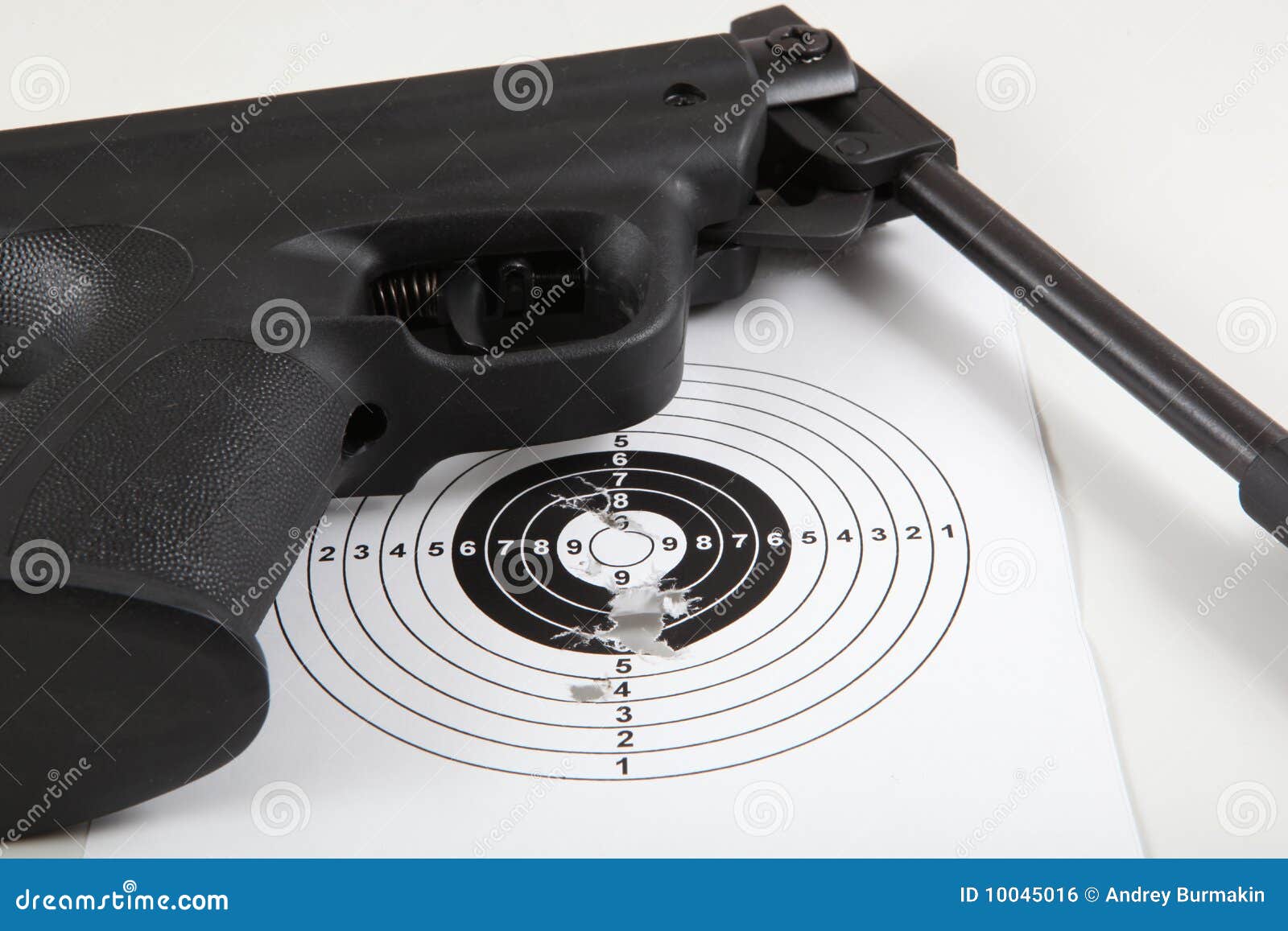Sport target and gun stock photo. Image of safety, pistol - 10045016