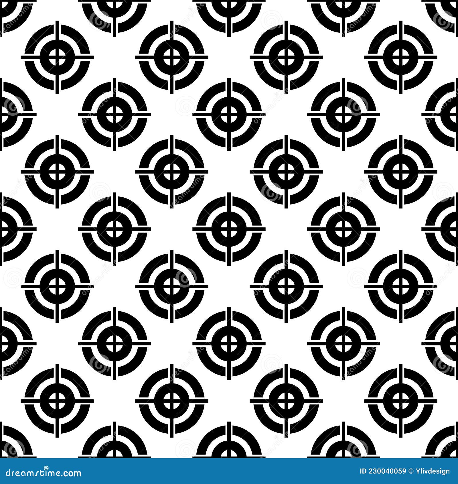 Sport Target Pattern Seamless Vector Stock Vector - Illustration of ...