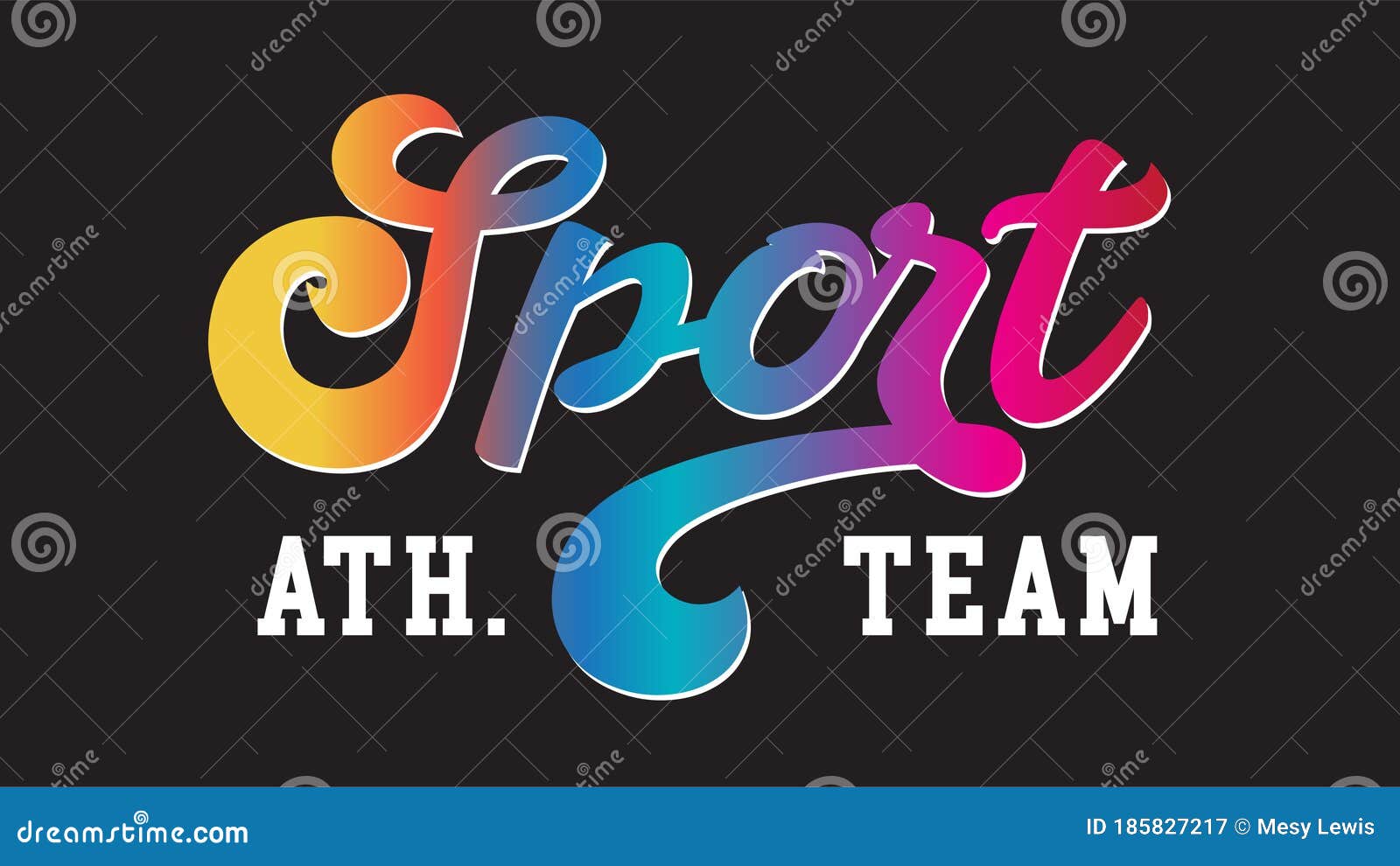 Sport Team, Amazing Gradient Typography. Vector Text Design Stock ...