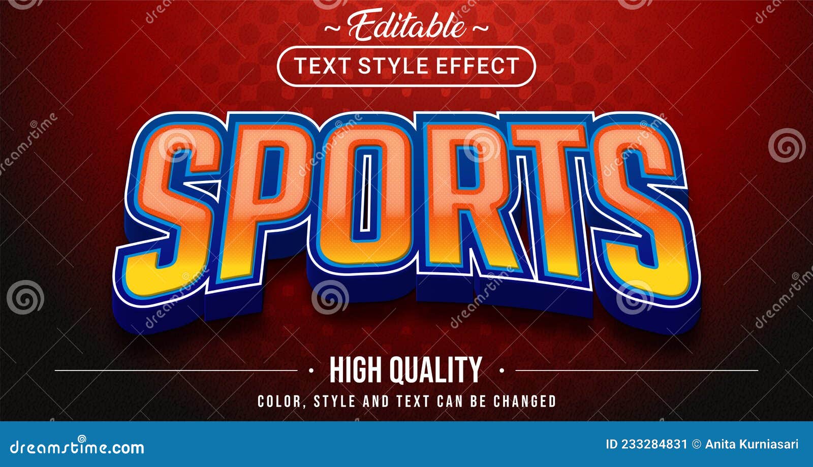Sport Text Effect - Editable Text Effect Stock Vector - Illustration of ...