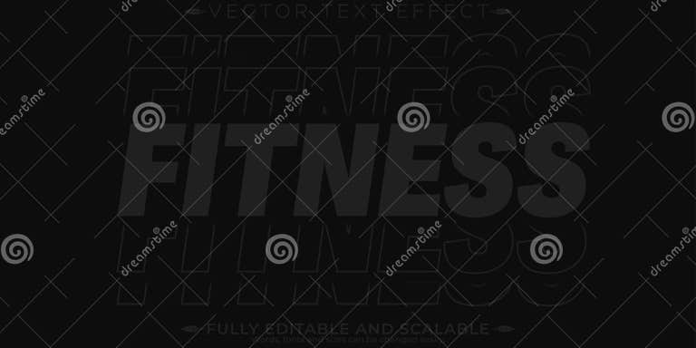 Sport Text Effect, Editable Stylish and Gym Text Style Stock Vector ...