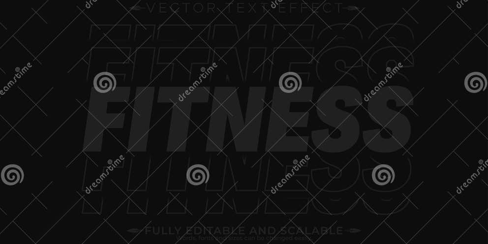 Sport Text Effect, Editable Stylish and Gym Text Style Stock Vector ...