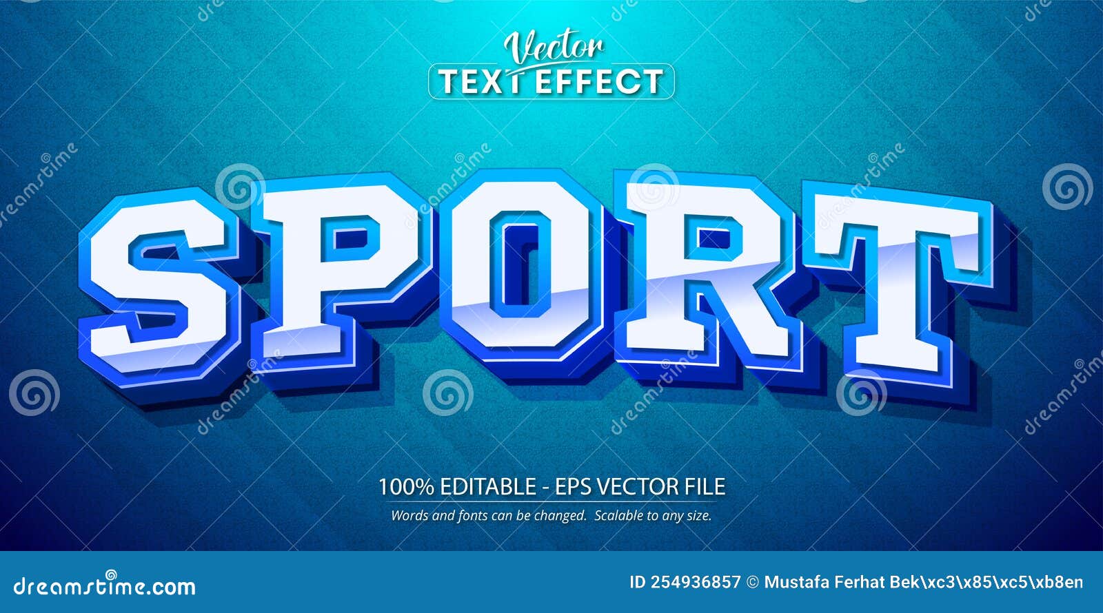 Sport Text Effect, Editable Team and Football Text Style Stock Vector ...