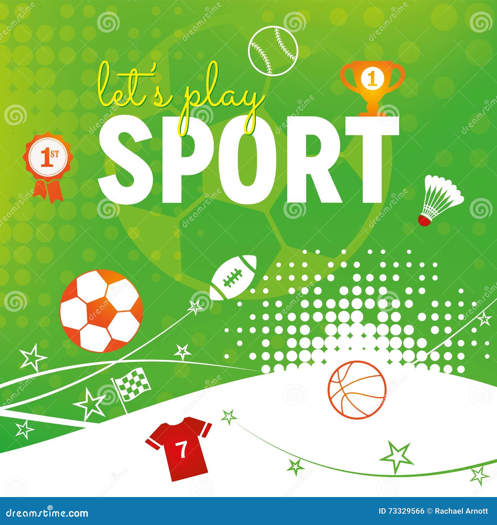 Sport Themed Abstract Design Stock Illustration - Illustration of ...