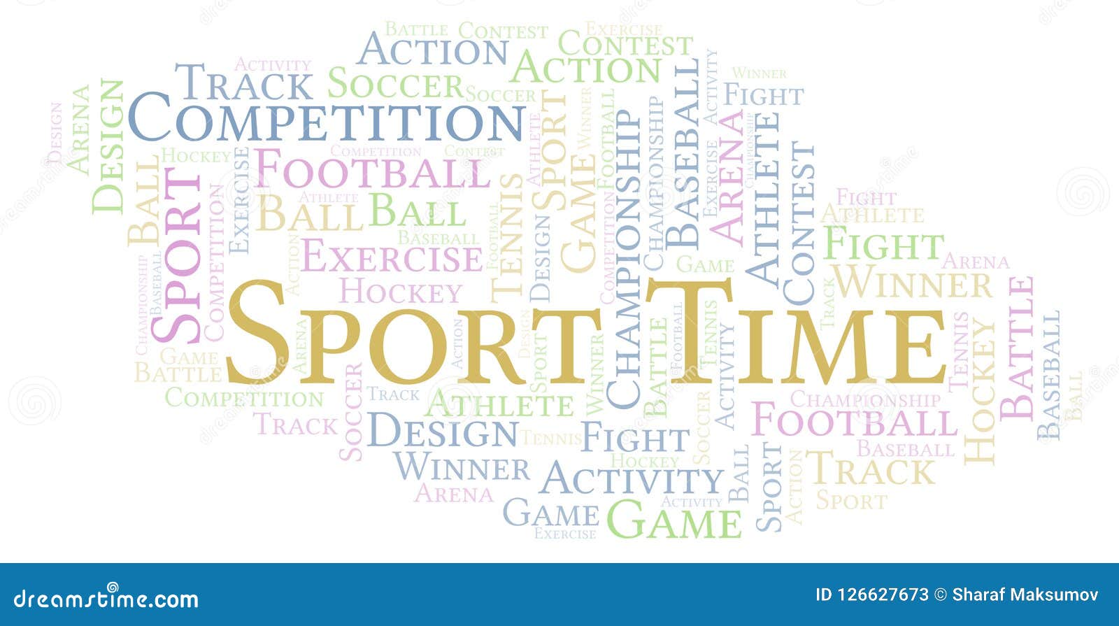 Sport Time word cloud. stock illustration. Illustration of hockey ...
