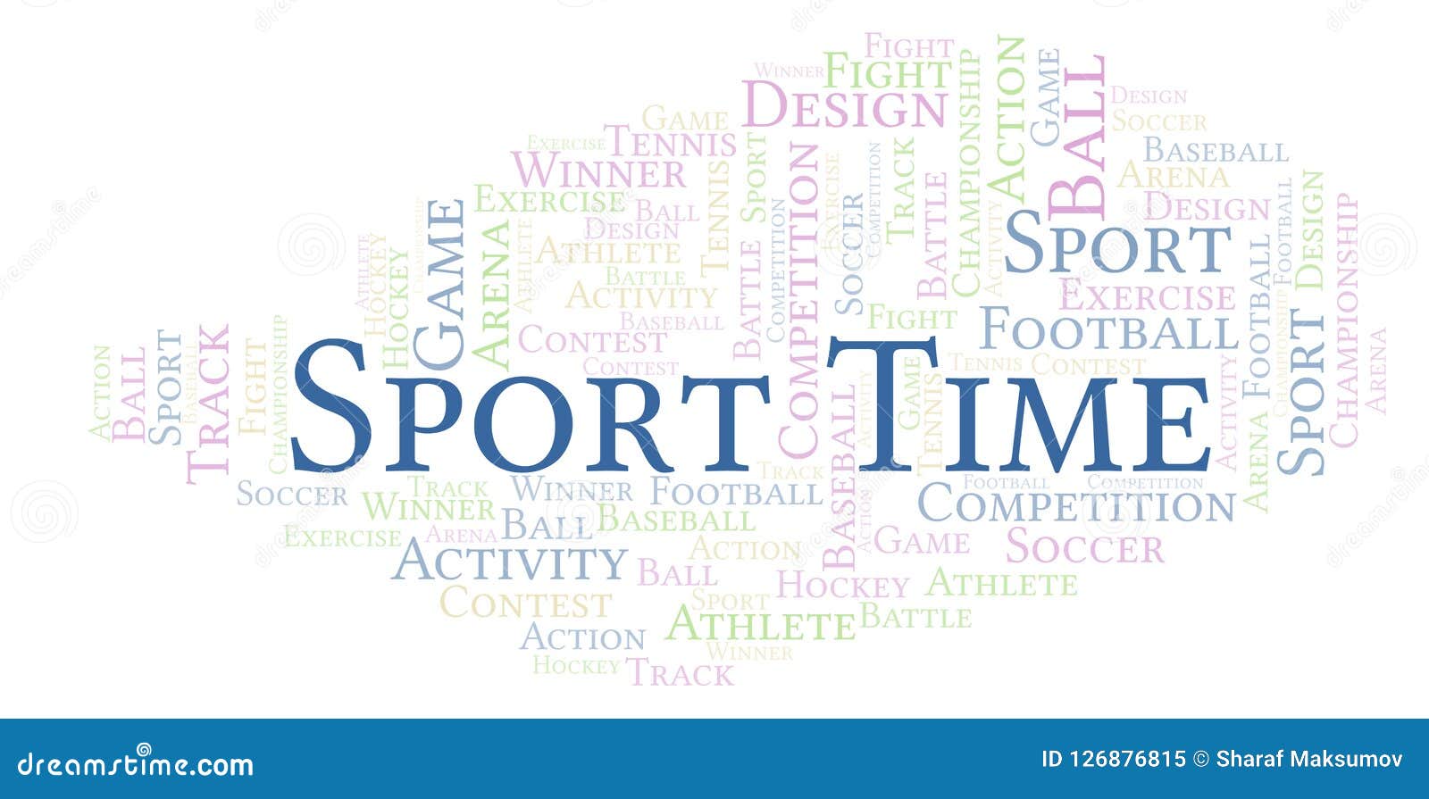 Sport Time word cloud. stock illustration. Illustration of tennis ...