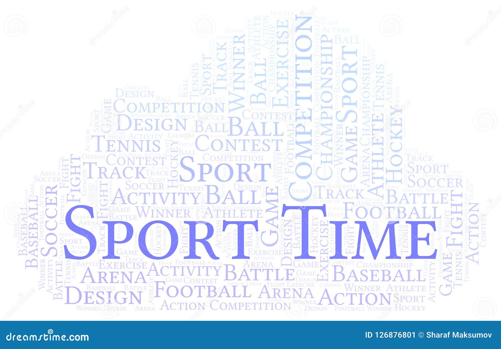Sport Time word cloud. stock illustration. Illustration of card - 126876801