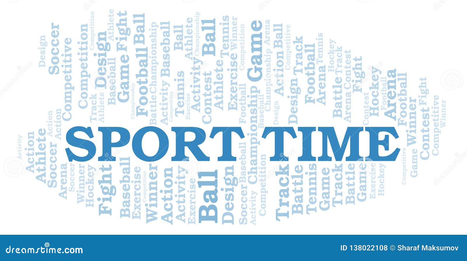 Sport Time word cloud stock illustration. Illustration of competitive ...