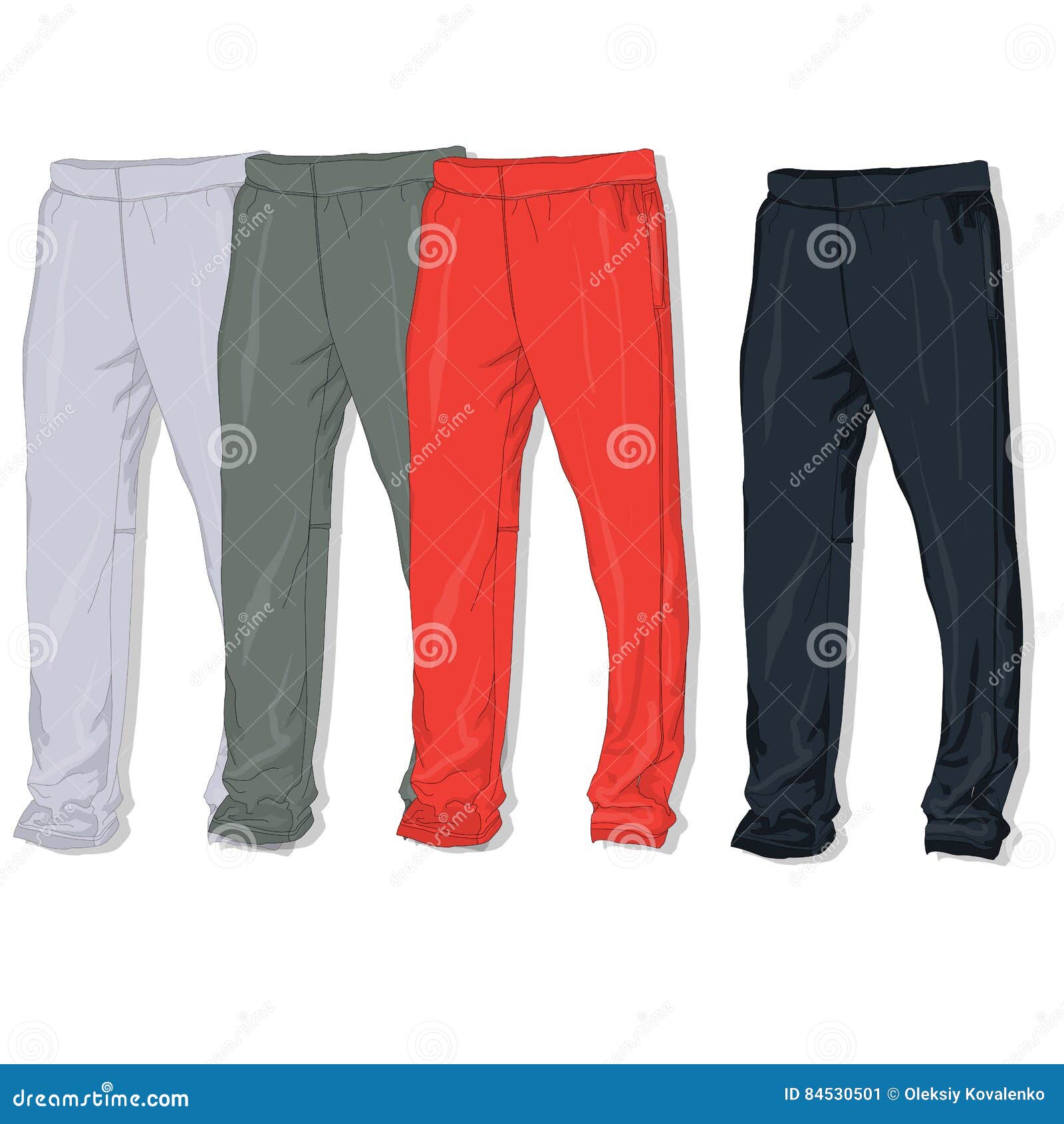 Sport trousers pants. stock vector. Illustration of apparel - 84530501