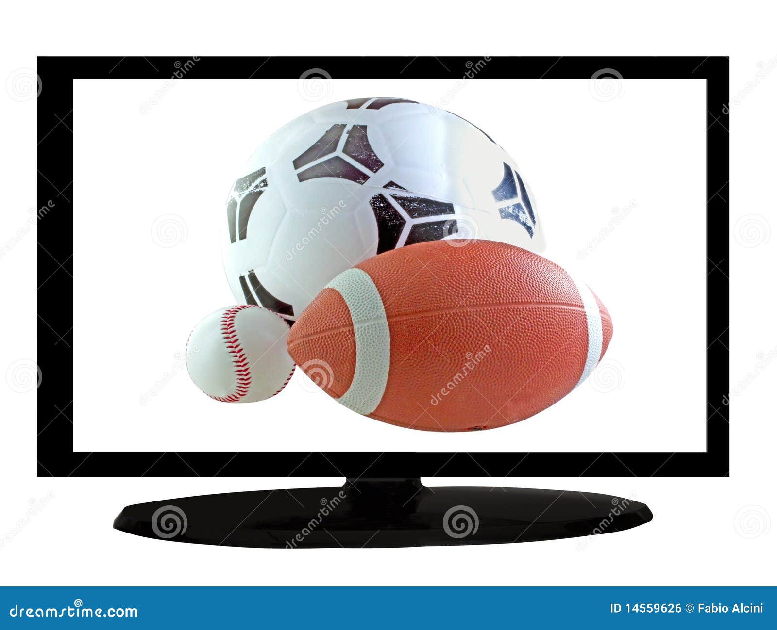 Sport on tv stock photo. Image of football, telecommunications - 14559626