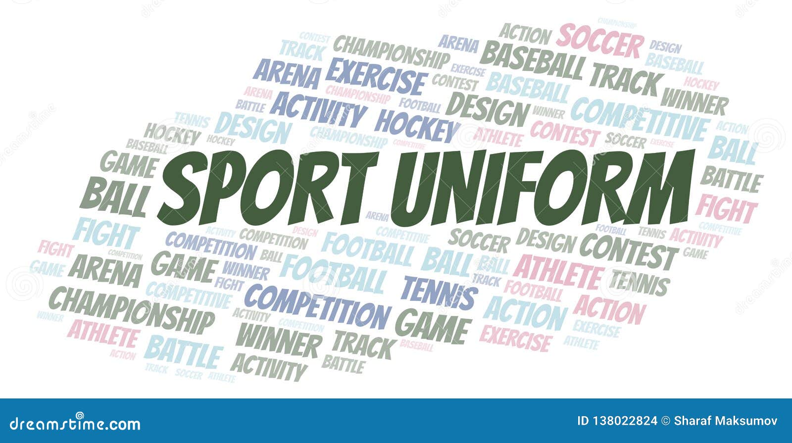 Sport Uniform word cloud stock illustration. Illustration of cloud ...