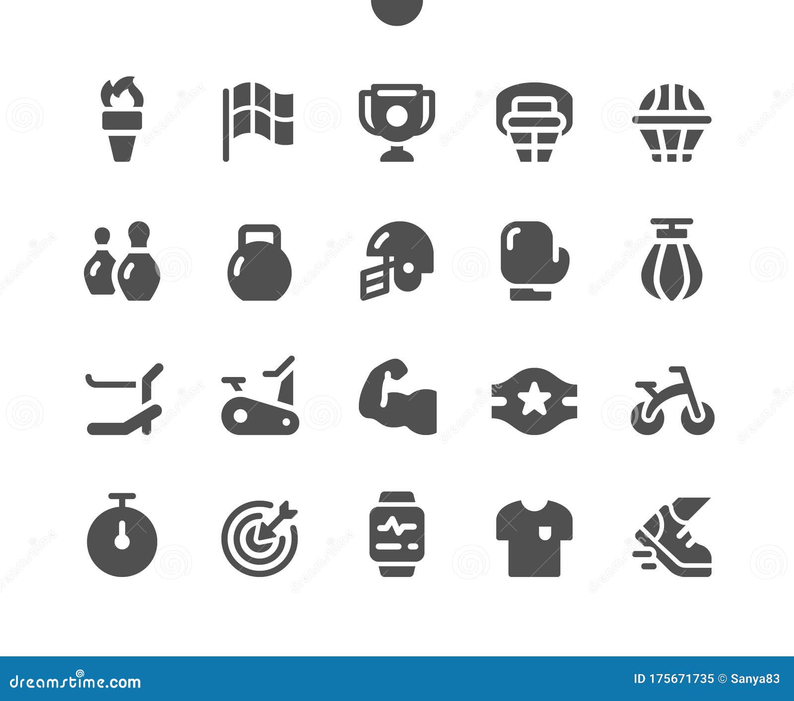 Sport V2 UI Pixel Perfect Well-crafted Vector Solid Icons Stock Vector ...