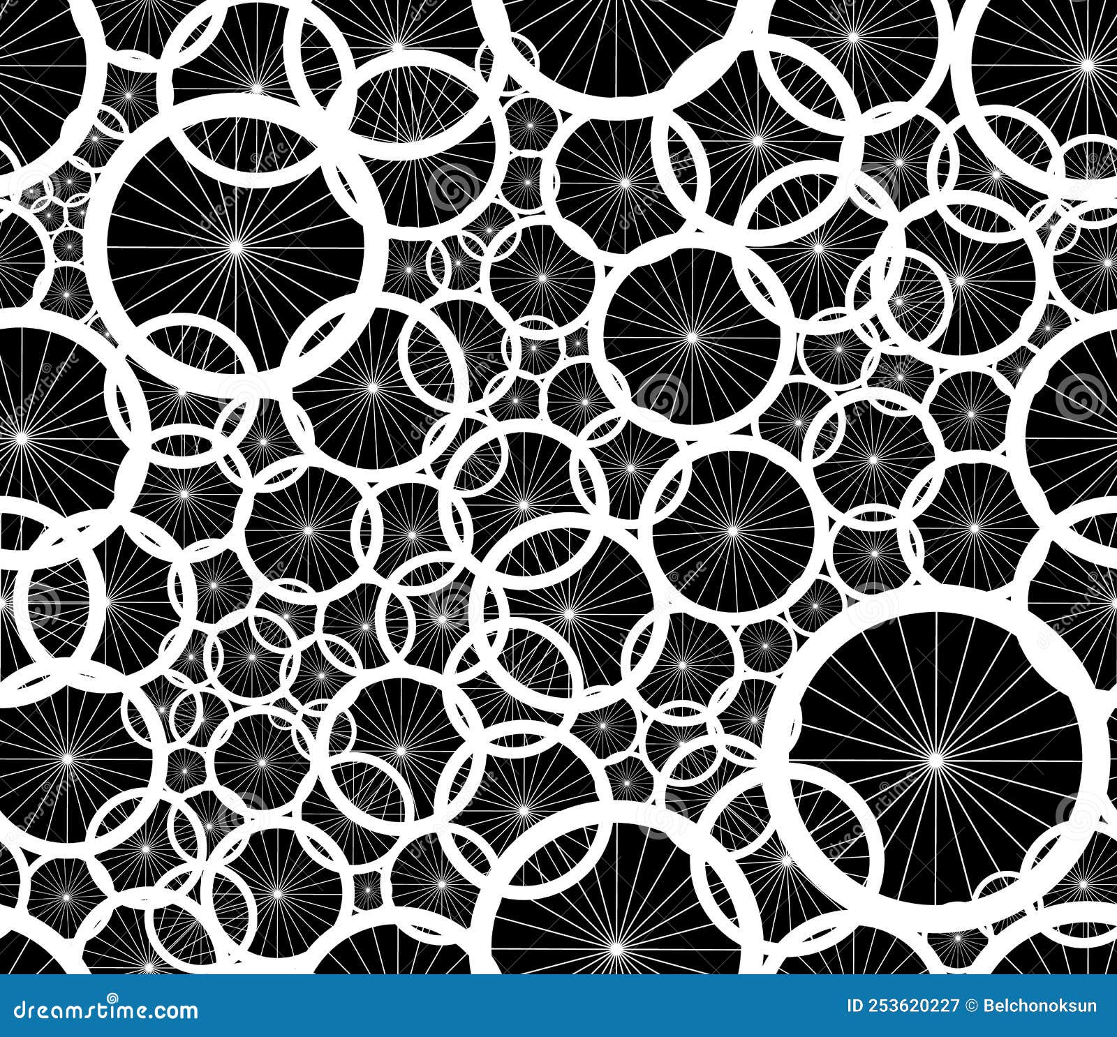 Sport Vector Seamless Texture with Bike Wheels Stock Vector ...