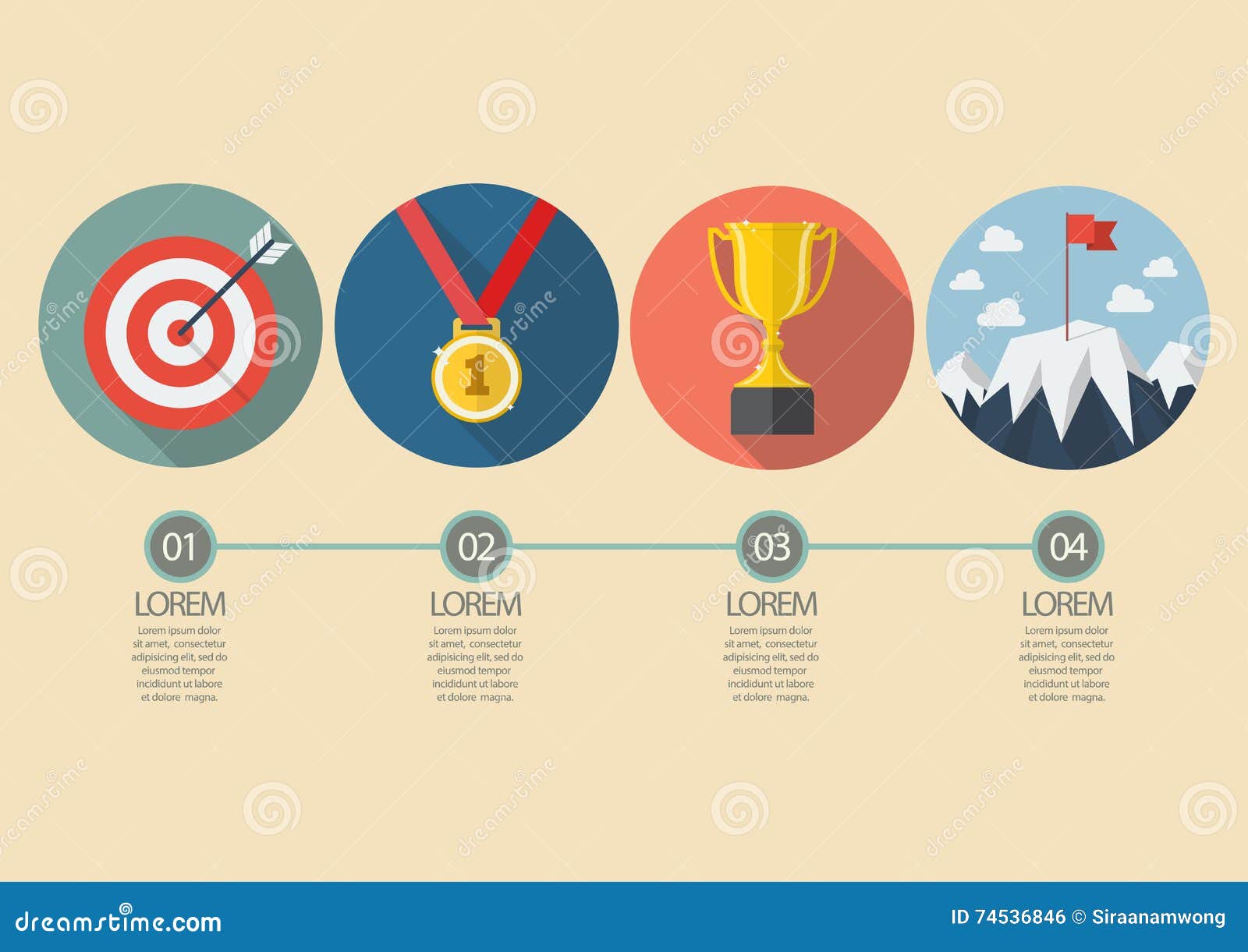 Sport Winner Concept Infographic Stock Vector - Illustration of flat ...