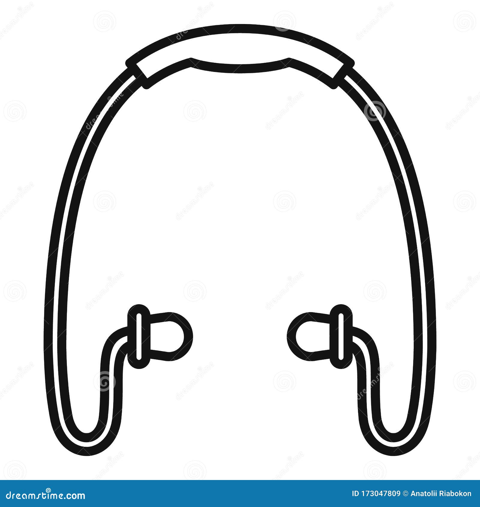 Sport Wireless Earbuds Icon, Outline Style Stock Vector - Illustration ...