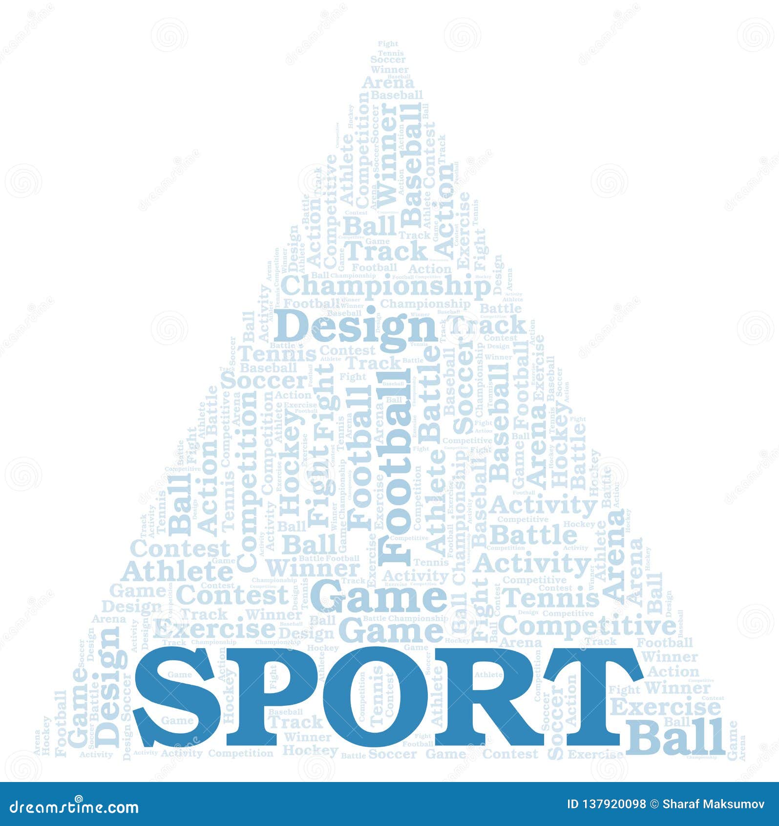 Sport word cloud stock illustration. Illustration of greeting - 137920098