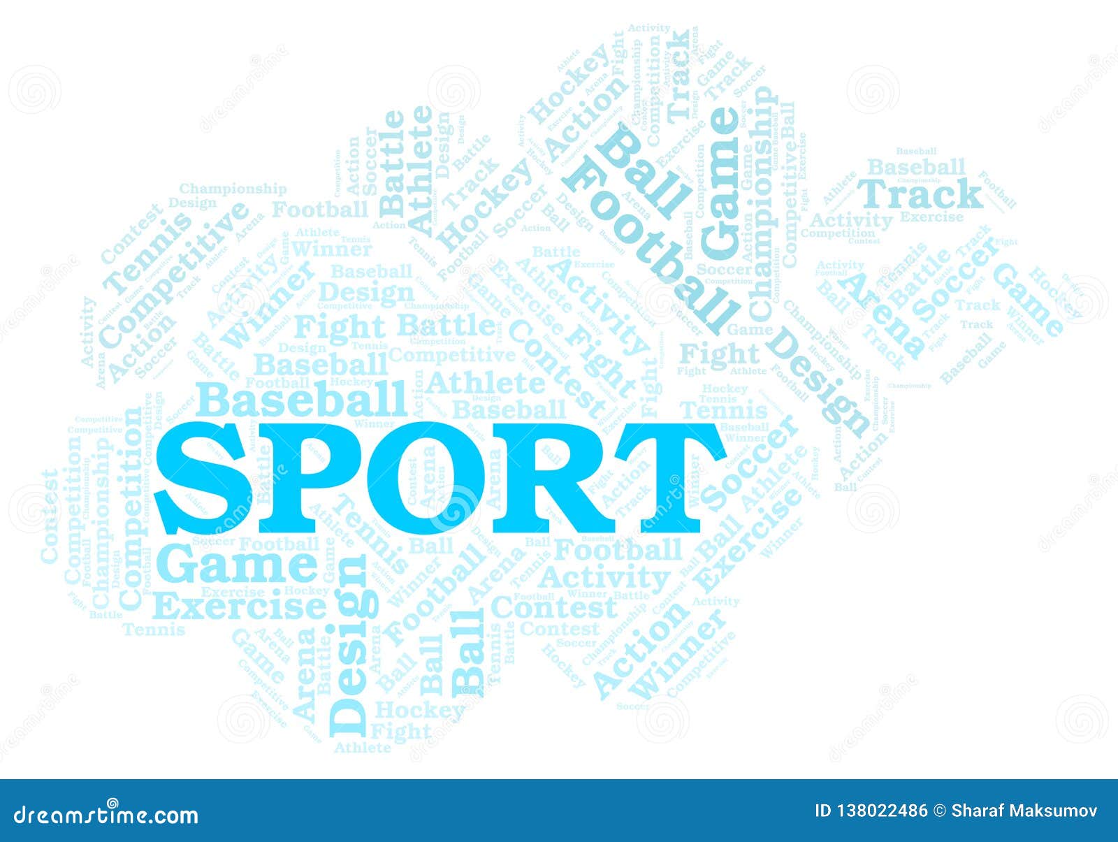 Sport word cloud stock illustration. Illustration of contest - 138022486
