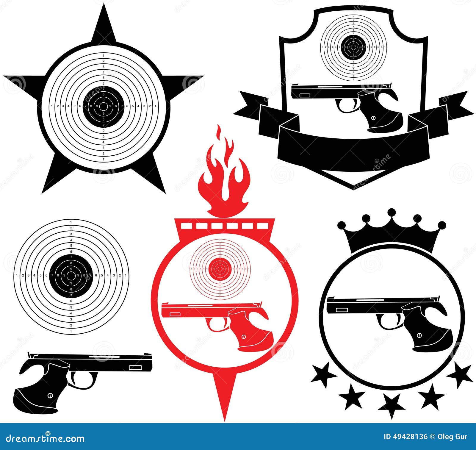 Sporten het schieten vector illustratie. Illustration of reeks - 49428136
