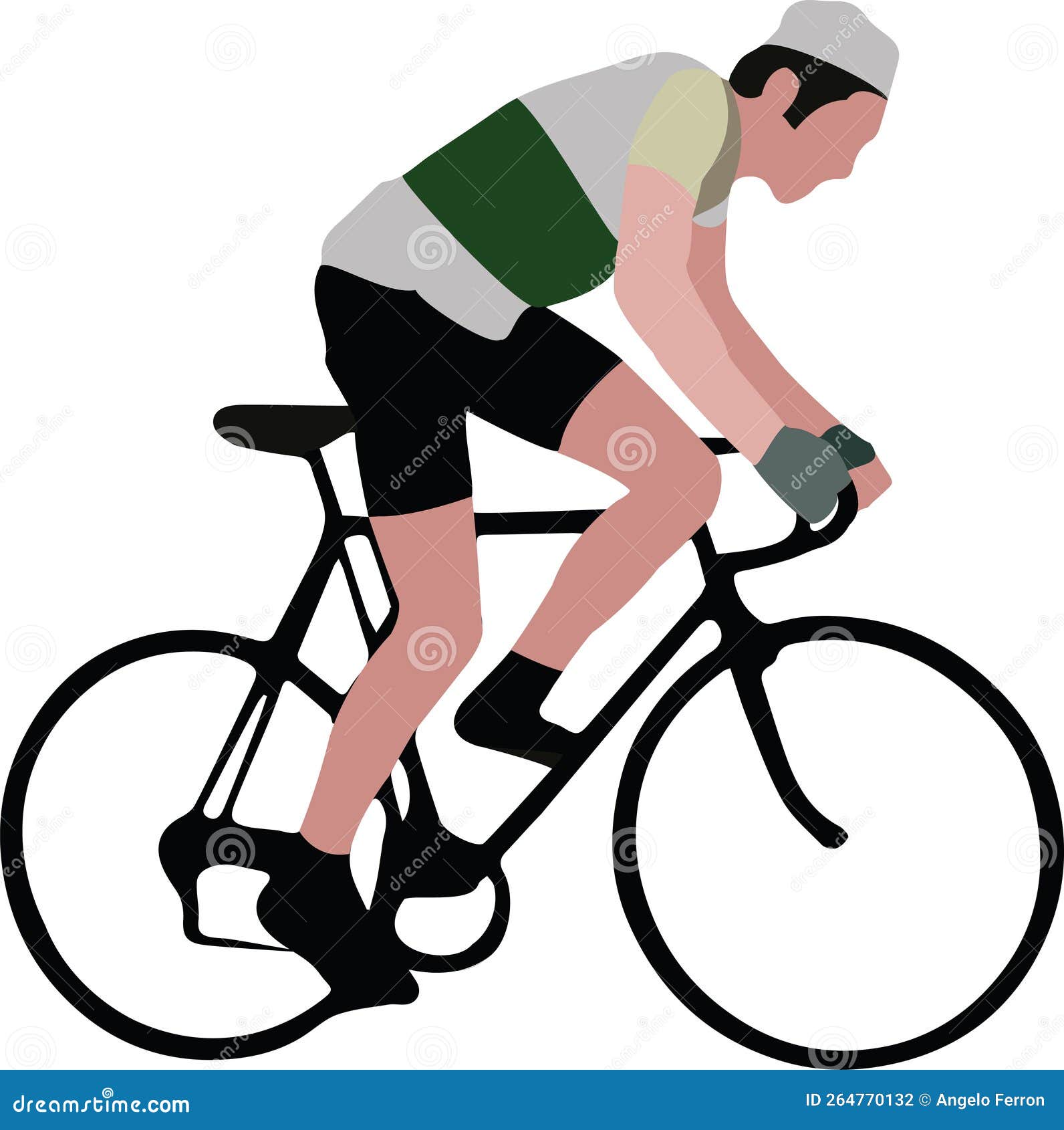 Sporting Activity Symbol of Cyclist in the Race- Stock Vector ...