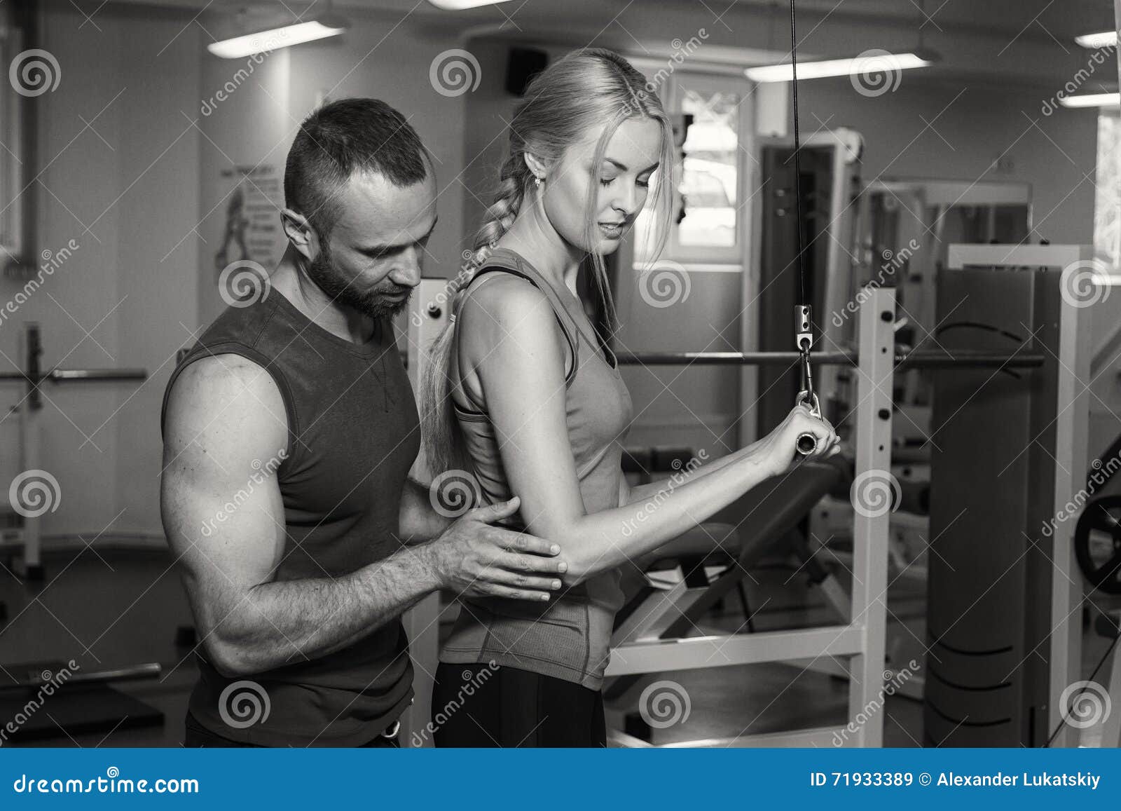 Sporting couple in the gym stock image. Image of athlete - 71933389