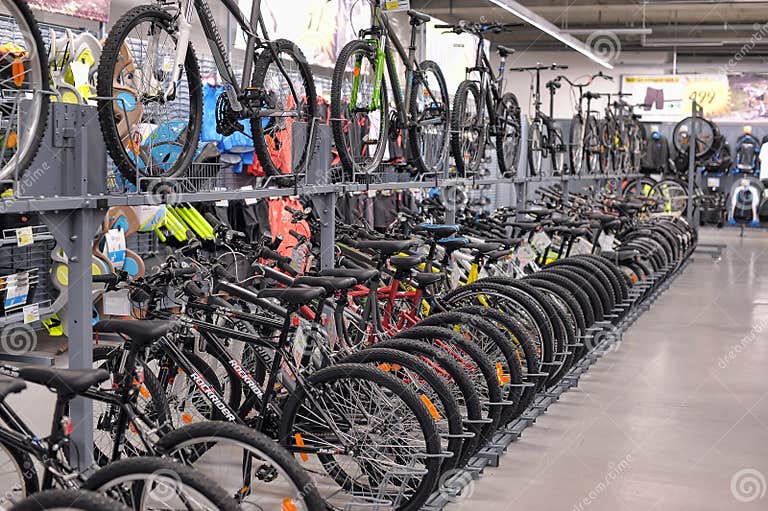 Sporting goods store bikes editorial stock image. Image of industry ...