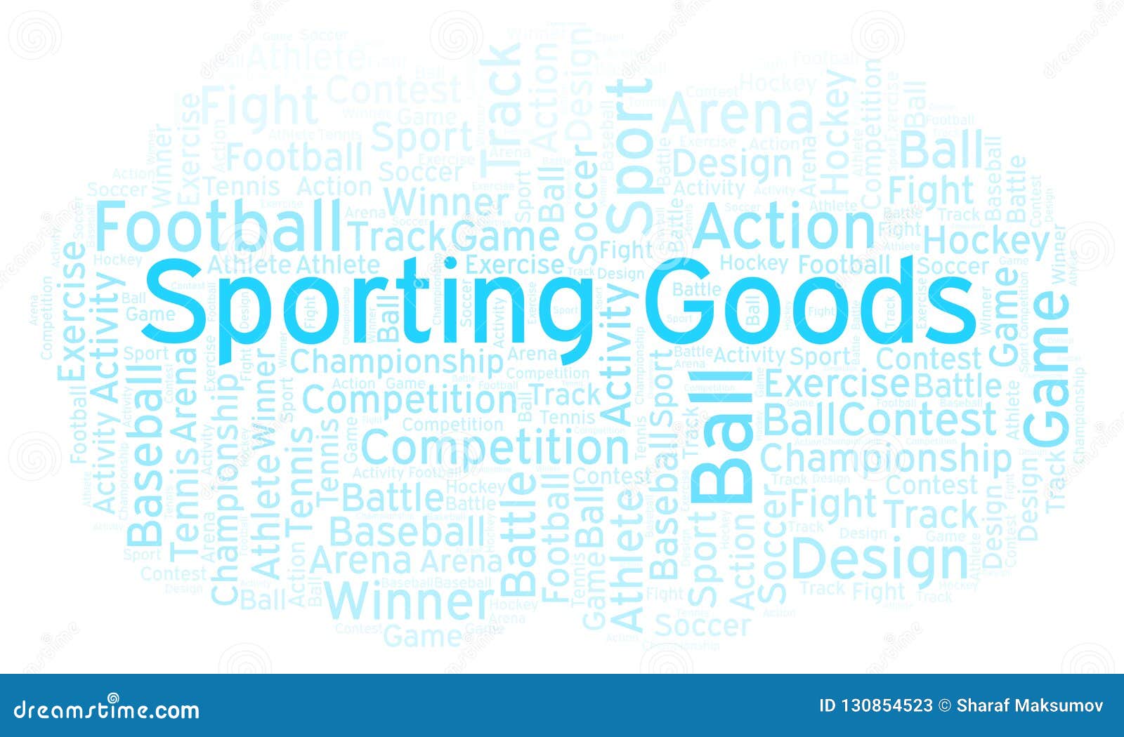 Sporting Goods word cloud. stock illustration. Illustration of card ...