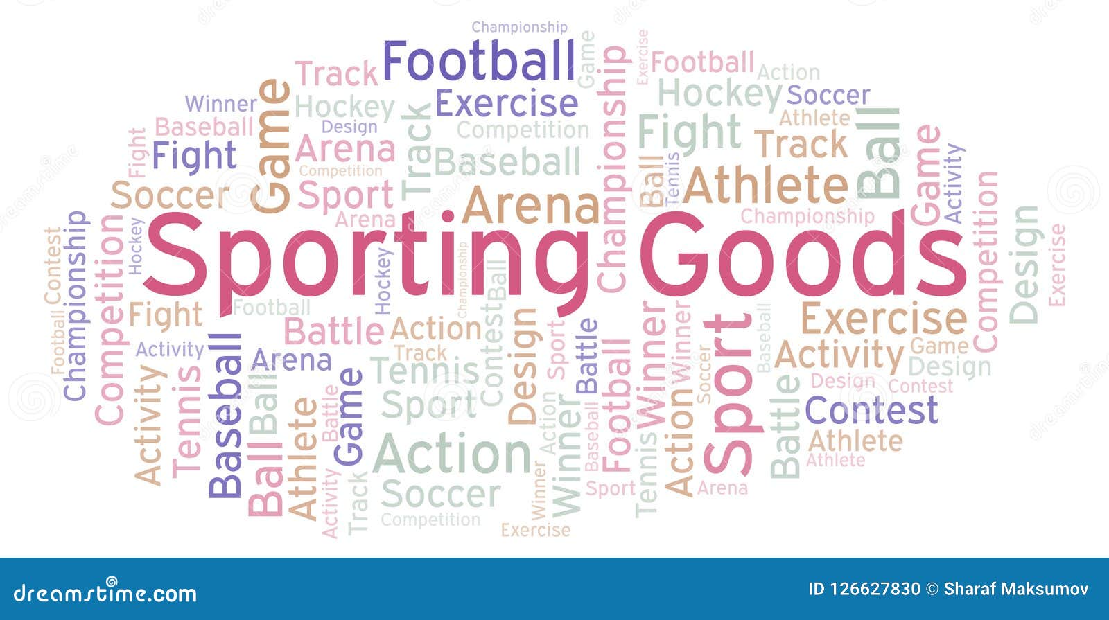 Sporting Goods word cloud. stock illustration. Illustration of goods ...