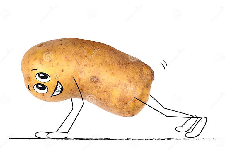 Sporting potato stock illustration. Illustration of figure - 37709419