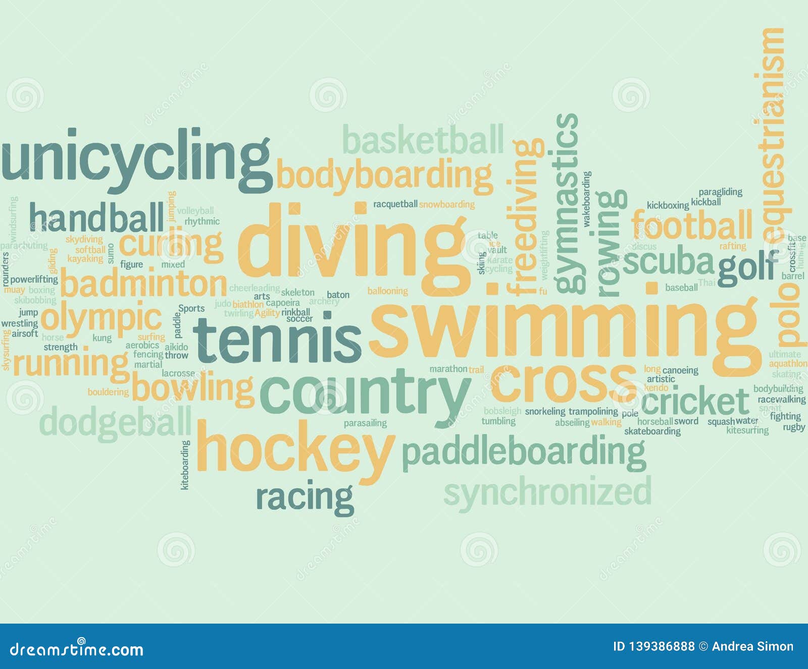 Sports Activities Background Concept Stock Illustration - Illustration ...