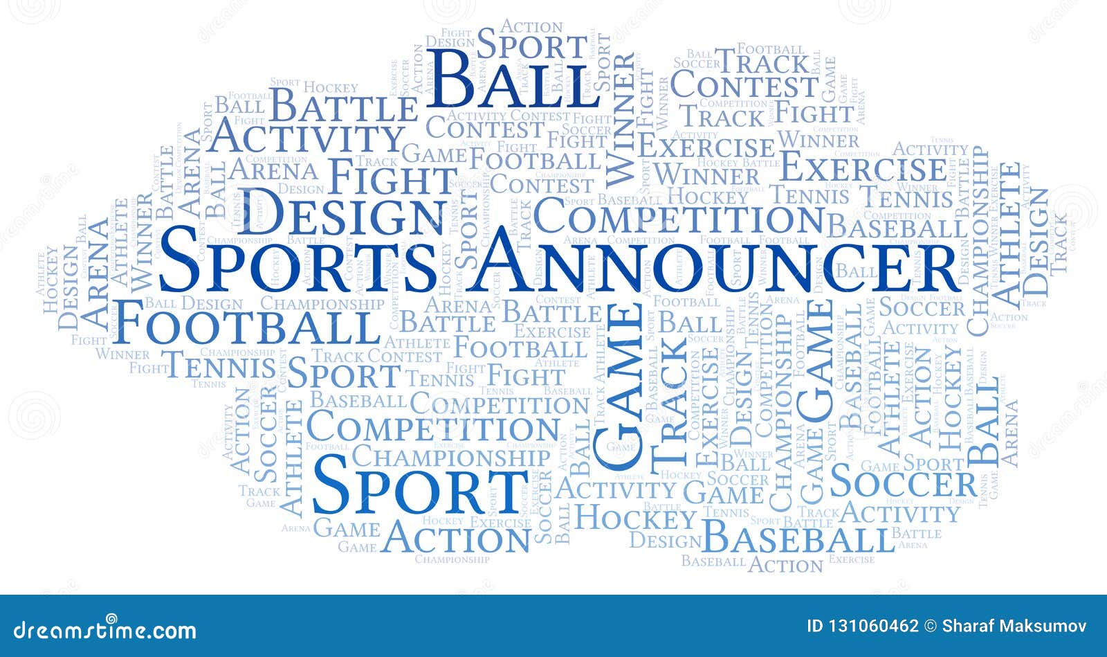 Sports Announcer Word Cloud. Stock Illustration - Illustration of ...
