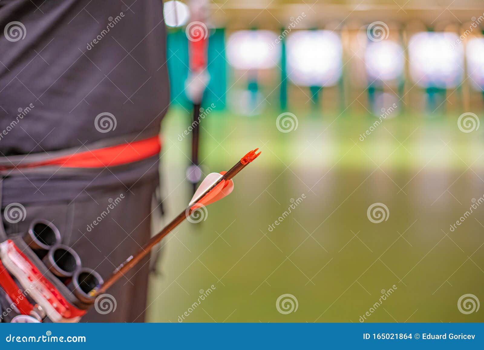 Sports Archery at the Shooting Range, Competition for the Most Points ...