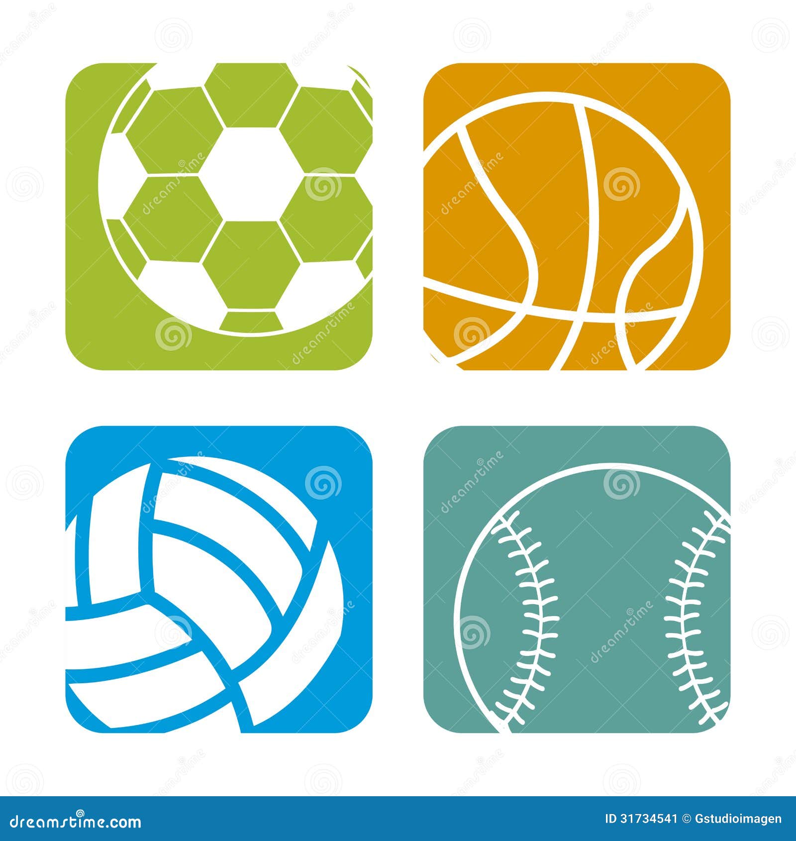 Sports Balls Logos. Sport Logo Ball Soccer Basketball Volleyball ...