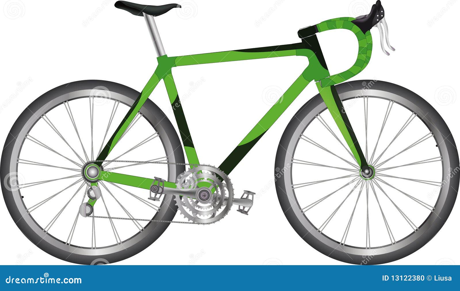 Sports bicycle stock vector. Illustration of cable, competitive - 13122380