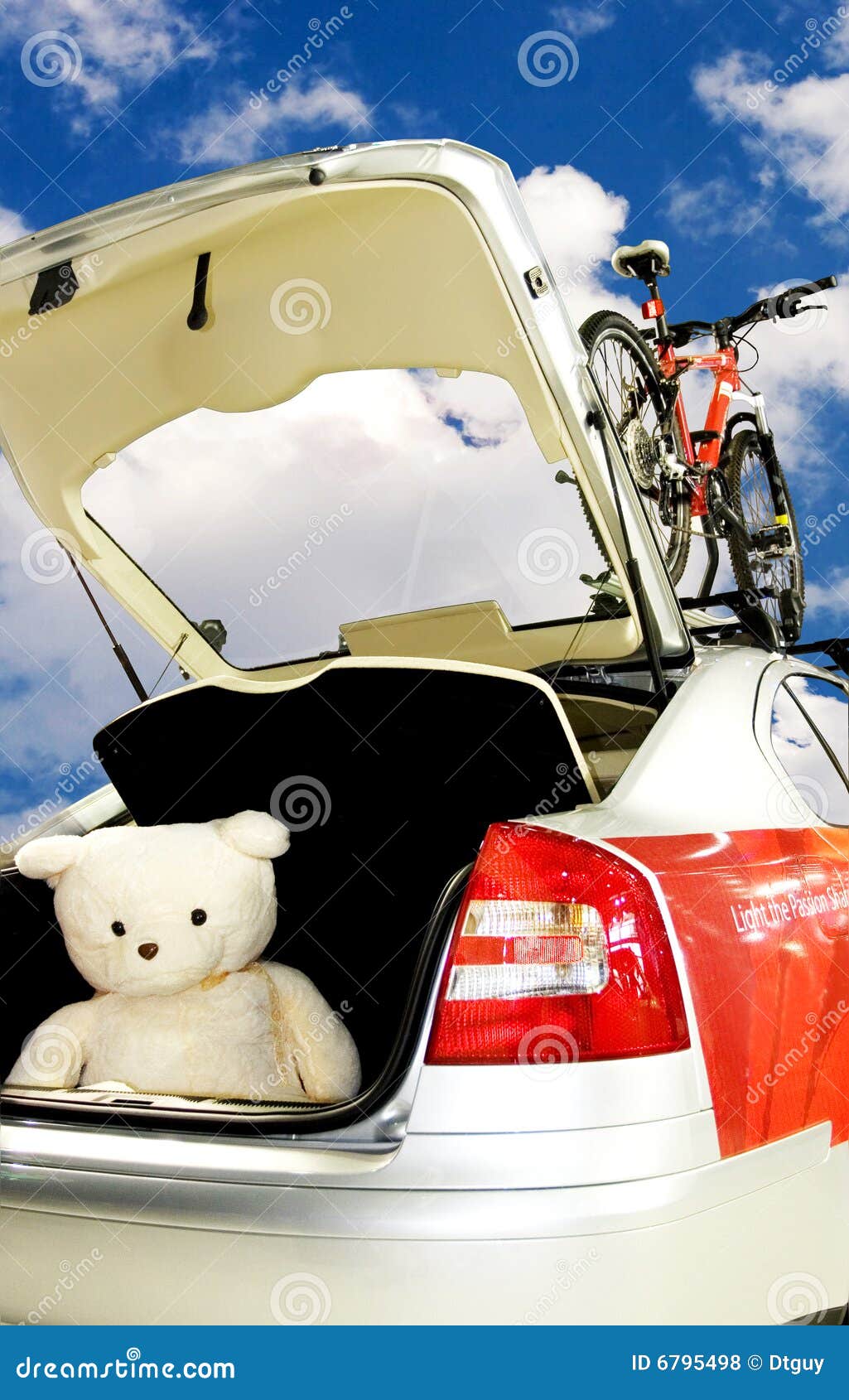 Sports Bicycle Over the Car Stock Photo - Image of sports, transport ...