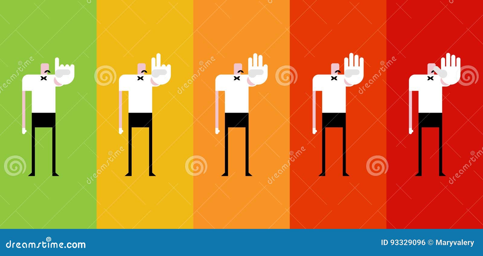 Boxing Referee Counting One. Sports Arbiter. Judge In Ring. Cartoon ...